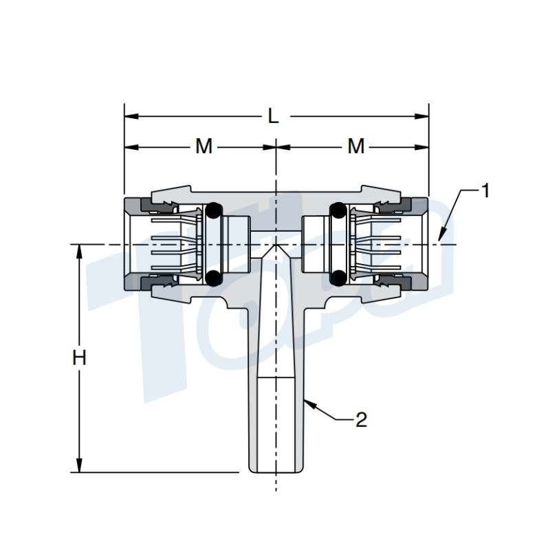 Plug-in Branch Tee Composite Brass DOT Fittings Wholesaler