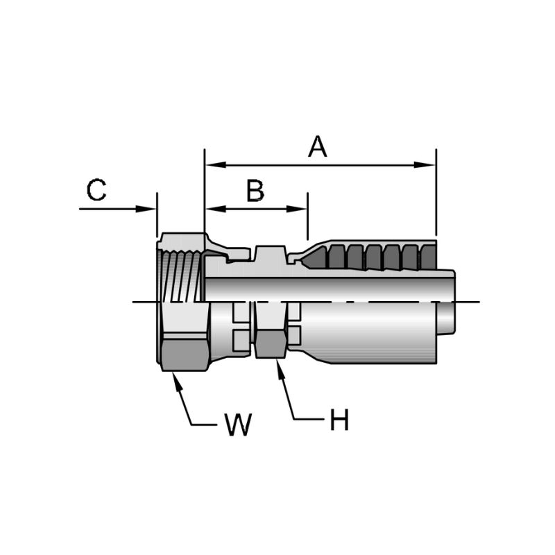 1JC43 ORFS China One Piece Hose Fitting factory -TOPA