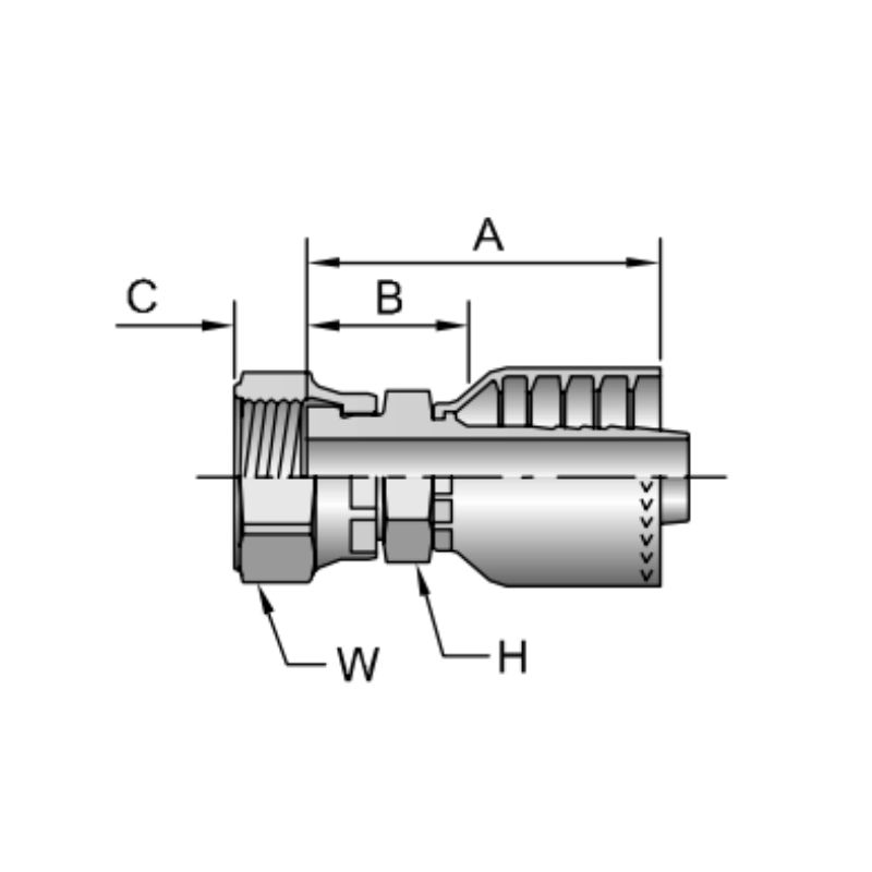 1JC71 ORFS One Piece Crimp Fitting Manufacturer-Topa